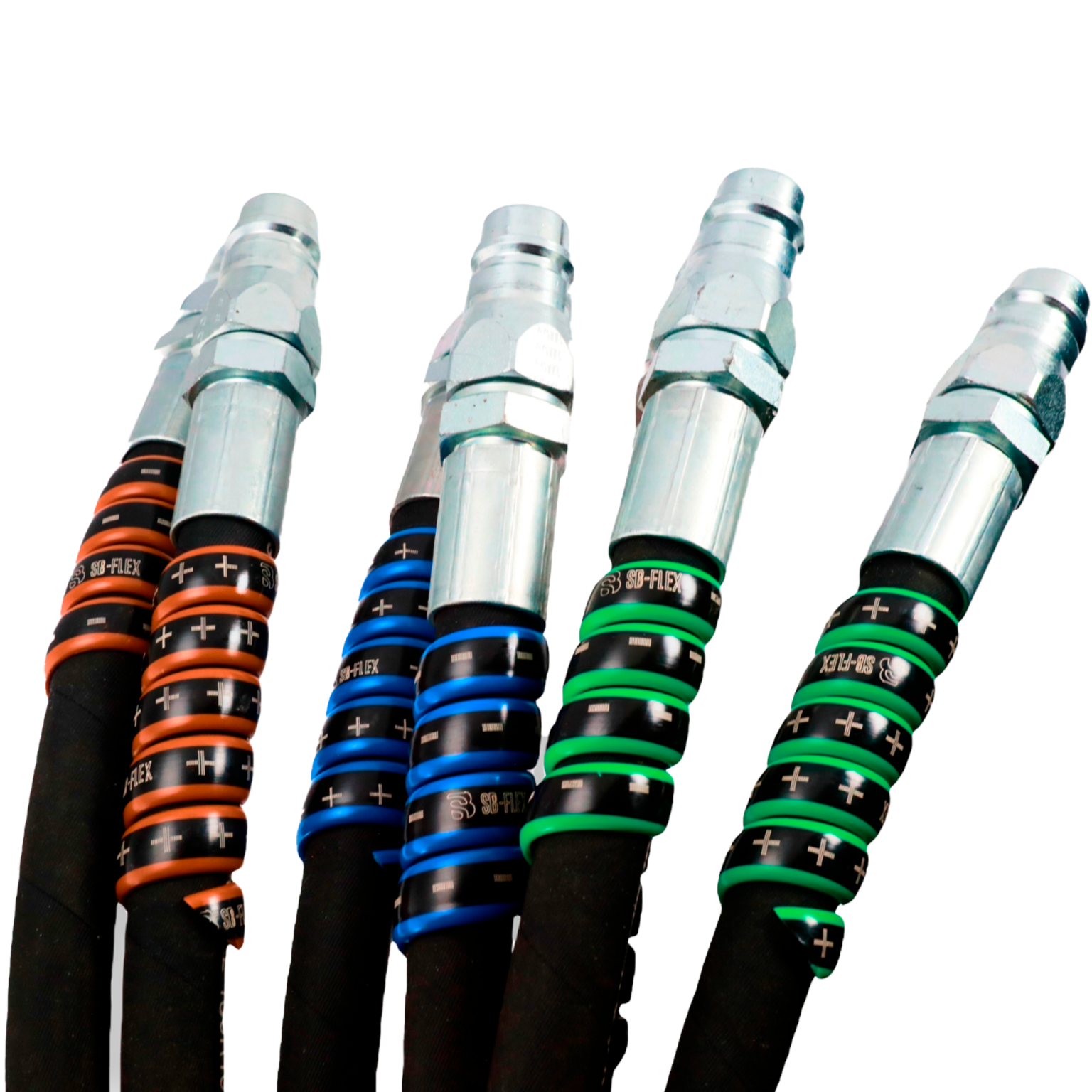Marking hydraulic hoses with SpiralFlex and ShrinkFlex